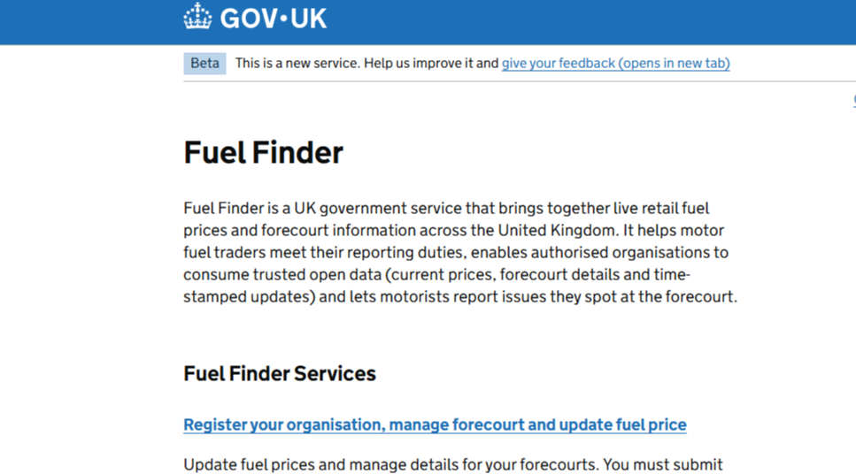 Fuel Finder registration opens over two weeks late, but relies on ...