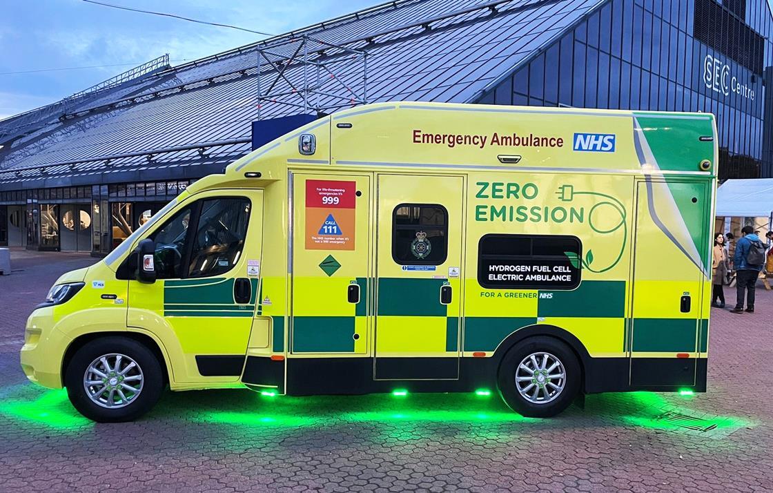 World’s first hydrogen-fuelled ambulance showcased at COP26 | News ...